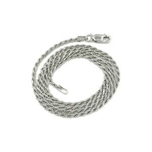 Jewelry | 925 Sterling Silver Rope Chain Necklace Italy 1mm | Poshmark